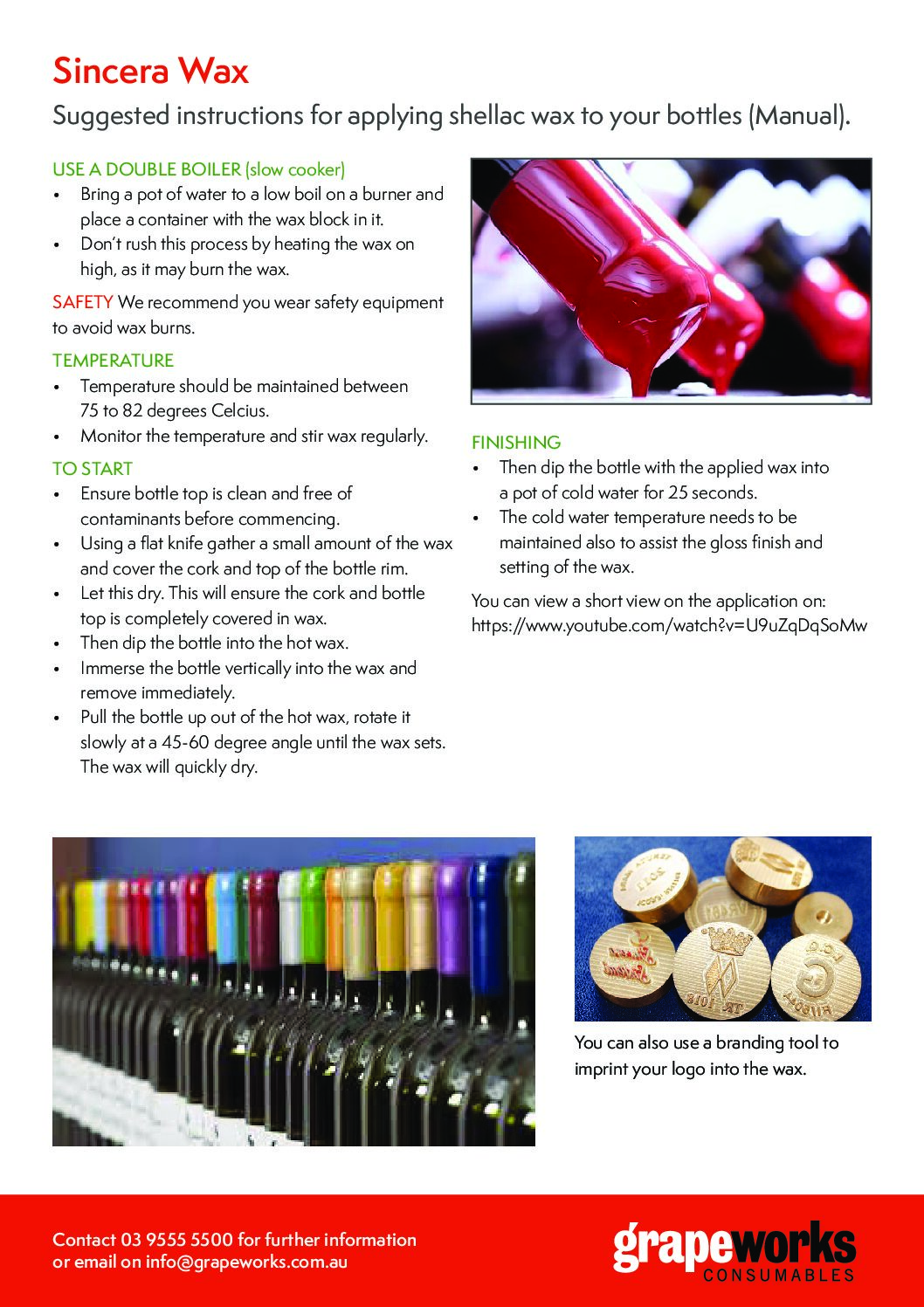 Sincera Wax Application instructions - Grapeworks - Tanium ...